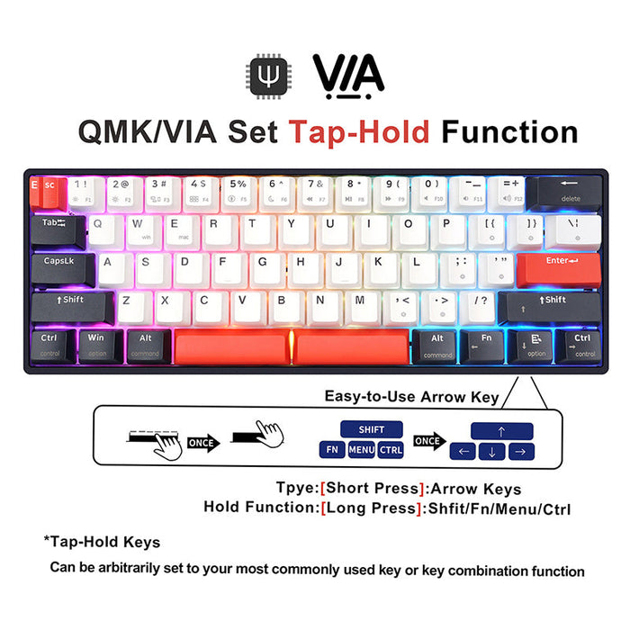 SKYLOONG GK61 QMK/VIA Wireless Mechanical Keyboard - WhatGeek