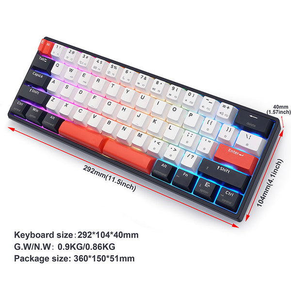 SKYLOONG GK61 QMK/VIA Wireless Mechanical Keyboard - WhatGeek