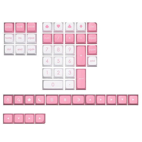 Ajazz Kitty Keycaps 129 Keys JSA Profile PBT Doubleshot - WhatGeek