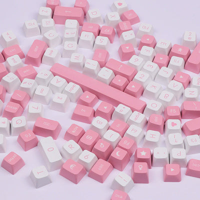 Ajazz Kitty Keycaps 129 Keys JSA Profile PBT Doubleshot - WhatGeek