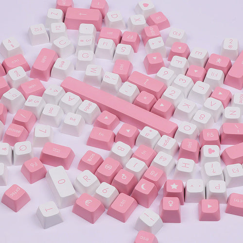 Ajazz Kitty Keycaps 129 Keys JSA Profile PBT Doubleshot - WhatGeek