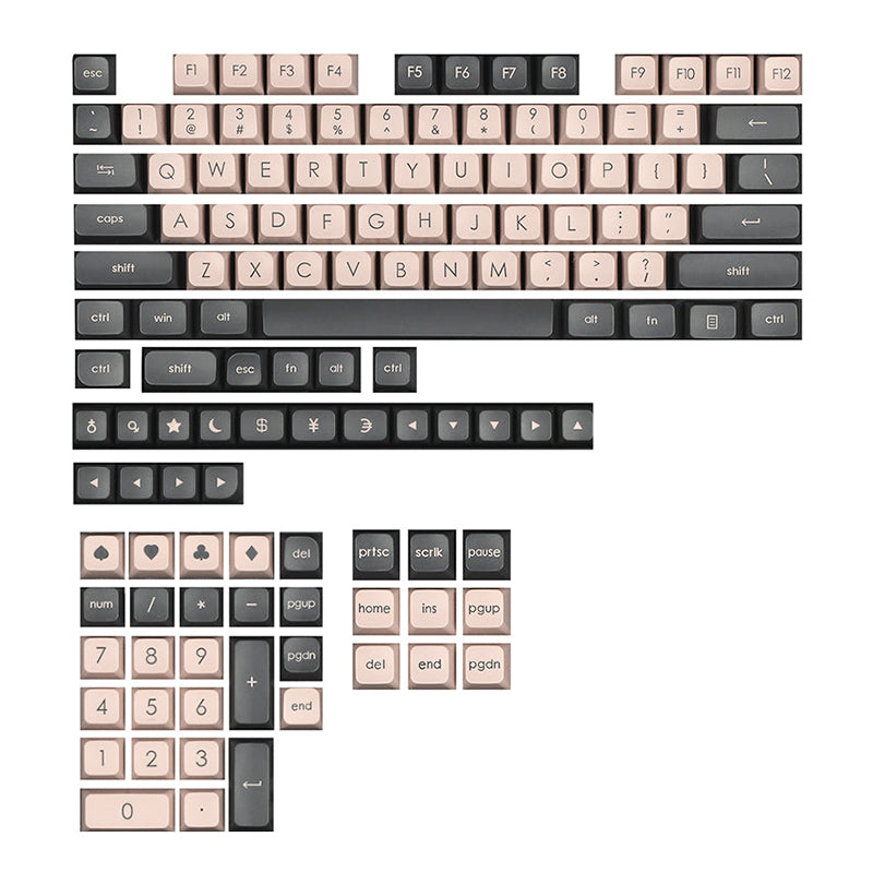 Ajazz Peace Keycaps 129 Keys JSA Profile PBT Doubleshot - WhatGeek