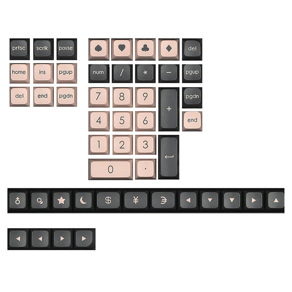 Ajazz Peace Keycaps 129 Keys JSA Profile PBT Doubleshot - WhatGeek