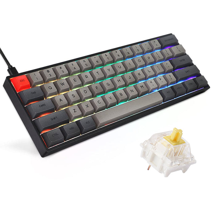 SKYLOONG GK61 Black Mechanical Keyboard - WhatGeek