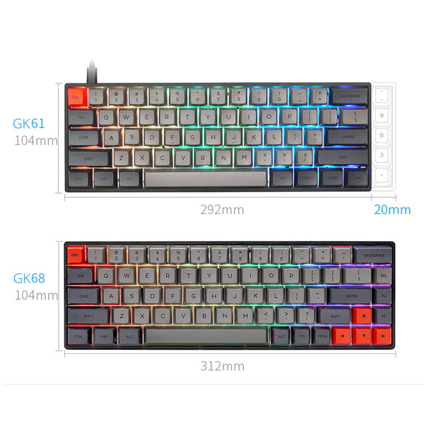 SKYLOONG GK61 Black Mechanical Keyboard - WhatGeek
